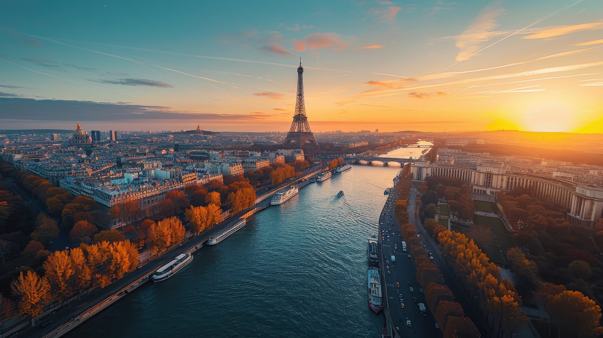 The sun is setting, casting a warm glow over the city | The Optimist ...